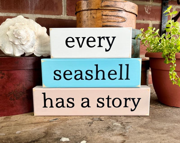 Every Seashell has a Story Summer Decor Wood Sign Beach Time – Country ...