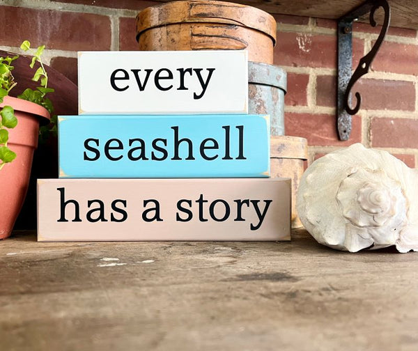 Every Seashell has a Story Summer Decor Wood Sign Beach Time – Country ...
