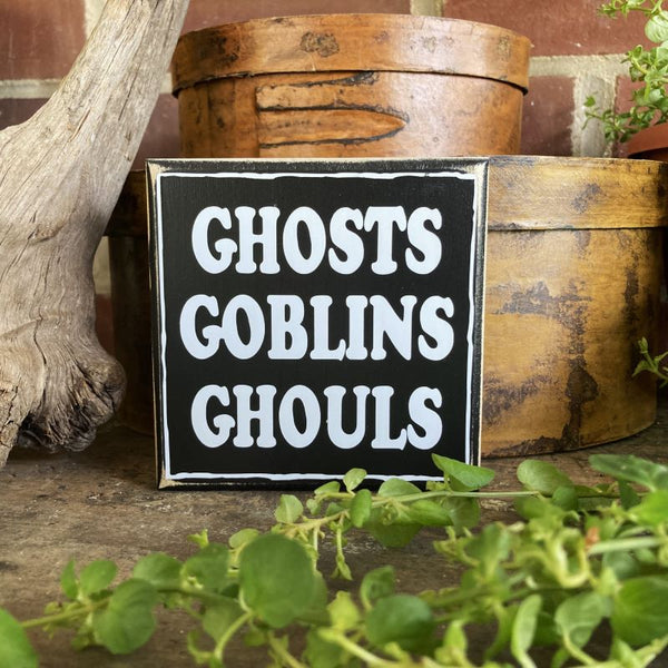 Ghosts Goblins Ghouls Mini Sign HalloweenTiered Tray Decor – Country ...