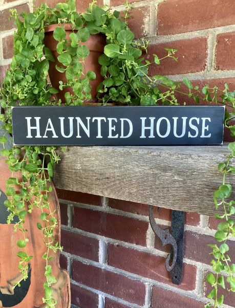 Haunted House Shelf Sitter Block Halloween Decor – Country Workshop
