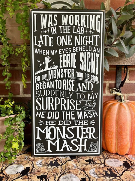Monster Mash Sign Halloween Decor – Country Workshop