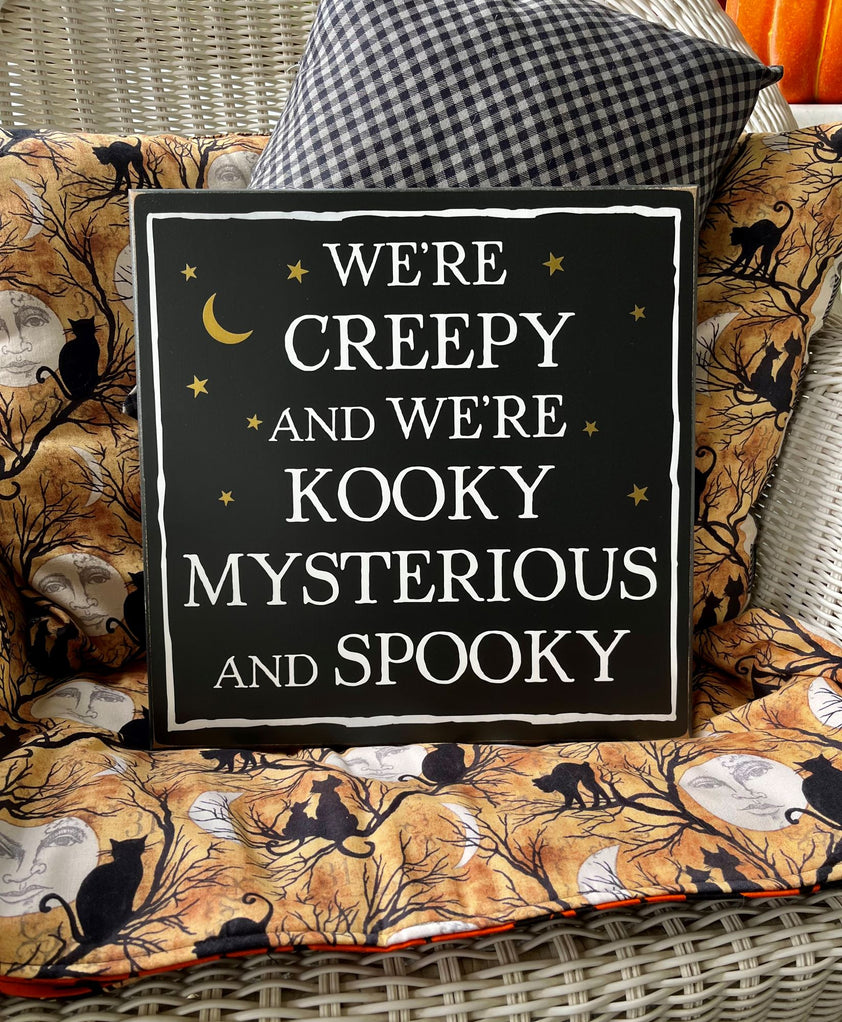 Creepy and Kooky Family Halloween Wood Sign Door Sign – Country Workshop