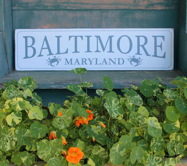 Baltimore, Maryland Wood Sign Handcrafted Housewarmimg Gift Idea Made ...