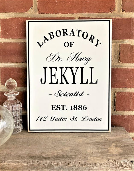 Laboratory of Dr. Henry Jekyll Sign Halloween Decor for Your Haunted ...