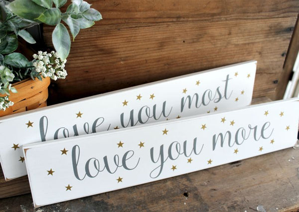 Love You More Wood Sign For a Kid's Room or Nursery Made in Maryland ...