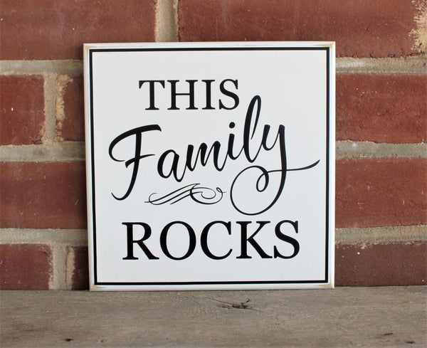 This Family Rocks Wood Sign Home Decor for your Family Home – Country ...