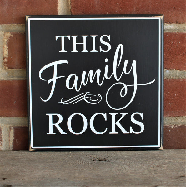 This Family Rocks Wood Sign Home Decor for your Family Home – Country ...
